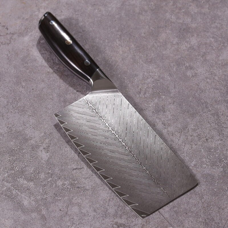 Blank Hand Forged AUS 10 Damascus Cleaver